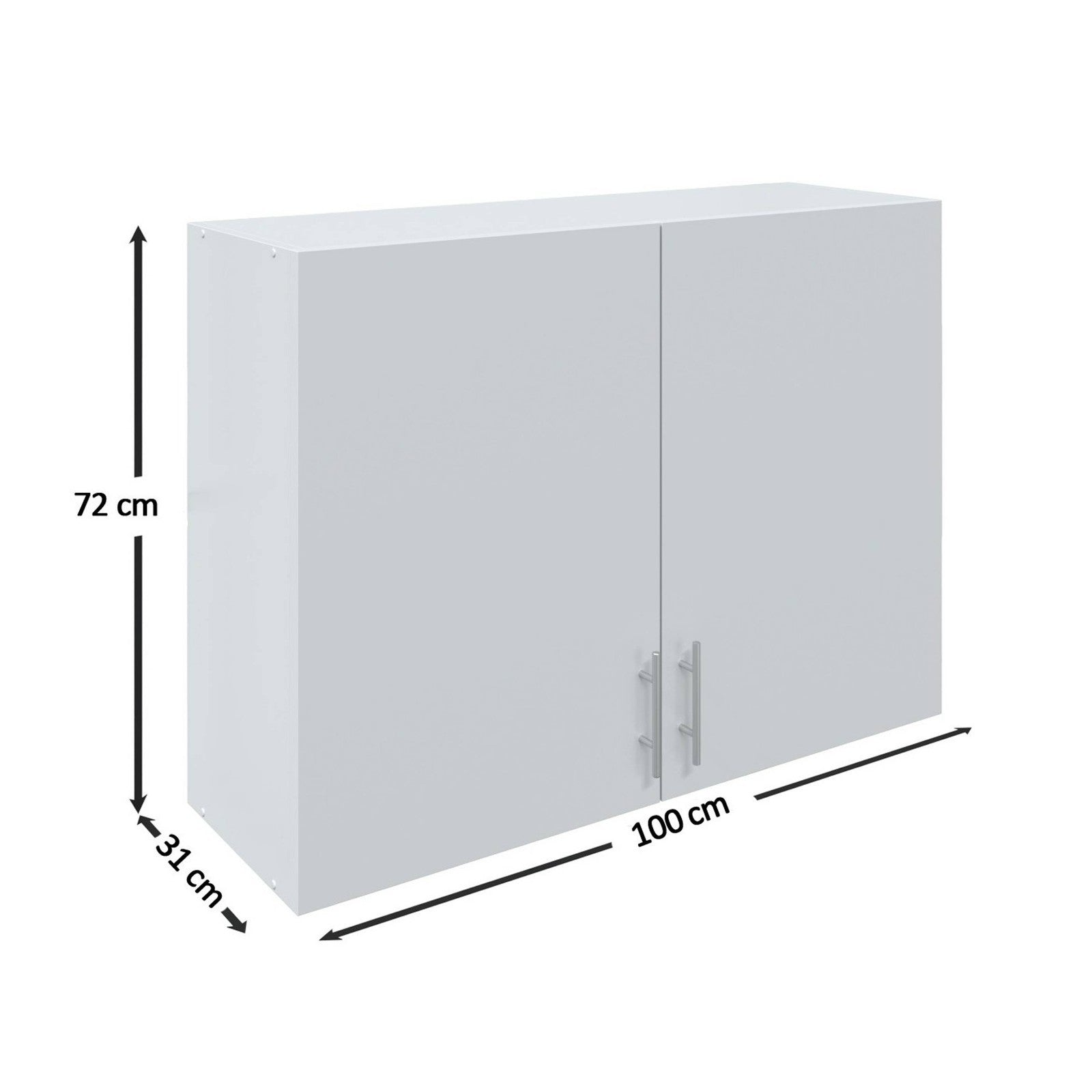 JD Greta Kitchen Wall Unit 1000mm Kitchen Cabinet - Cashmere Matt
