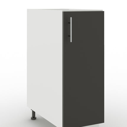 JD Greta Adjustable Legs Kitchen Base Unit 300mm - Dark Grey Matt